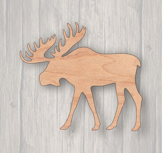 Moose. Unfinished Wood Cutout. Wood Cutout. Laser Cutout. Wood | Etsy