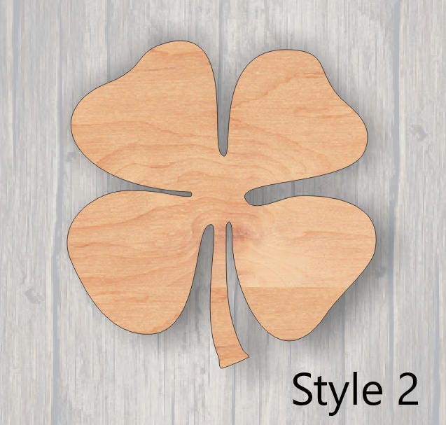 Four Leaf Clover. Wood Cutout. 3 Styles. Unfinished Wood - Etsy UK