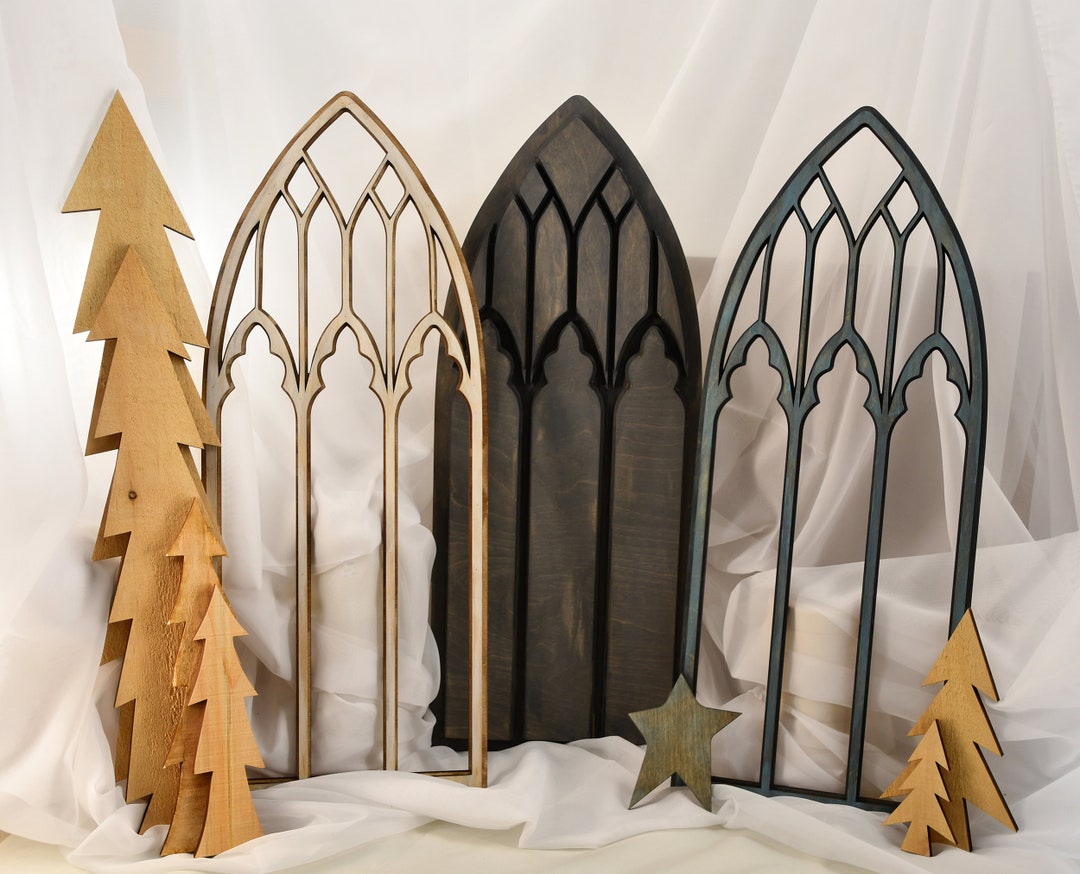 Cathedral Windows, Church Windows, Vintage-look Wood Window Frames ...