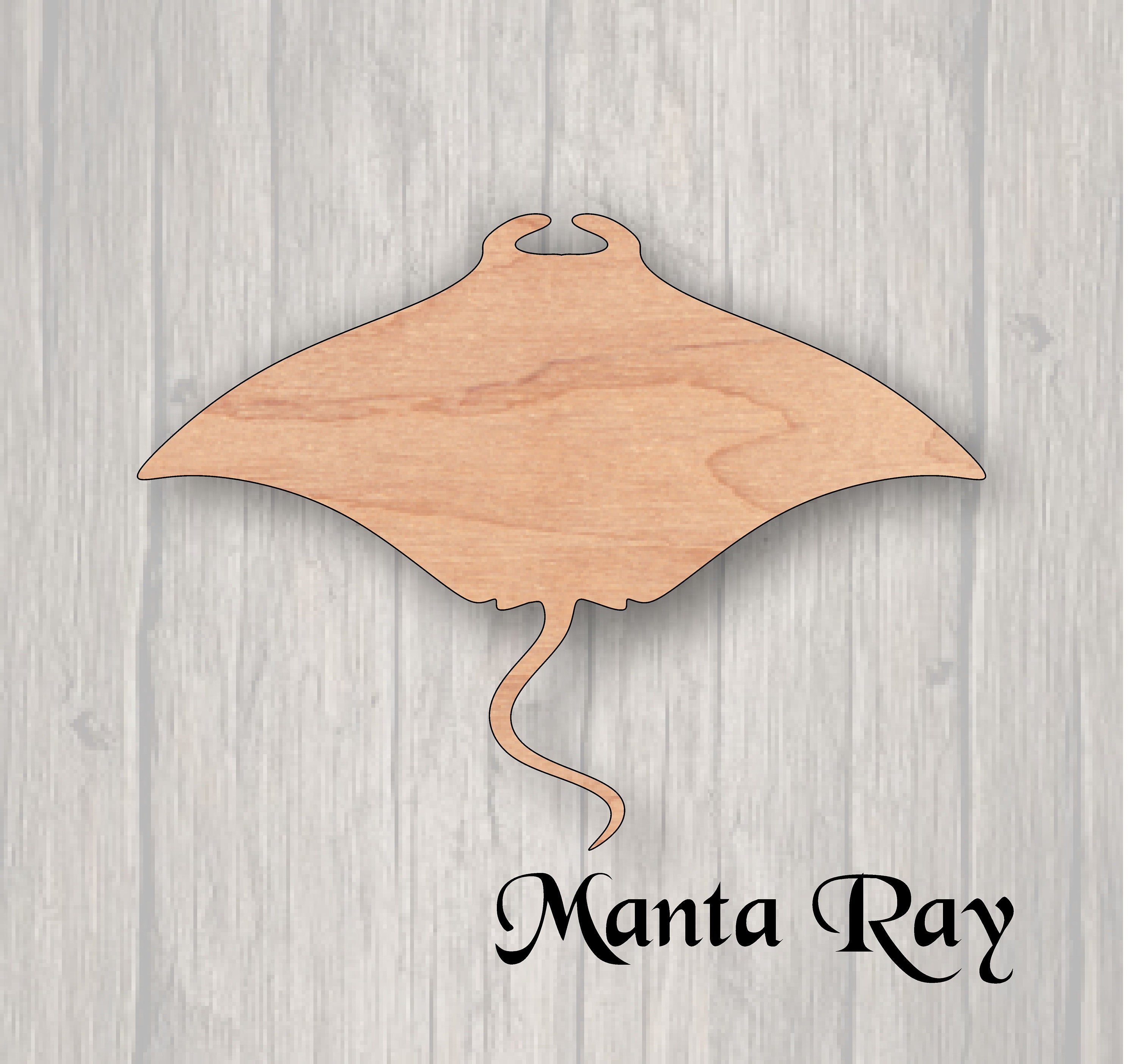 Manta Ray. Unfinished wood cutout. Wood cutout. Laser Cutout. | Etsy