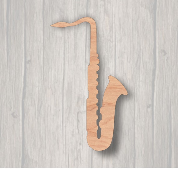Saxophone. Unfinished Wood Cutout. Laser Cutout. Wreath | Etsy
