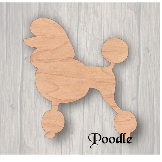 Poodle. Unfinished Wood Cutout. Wood Cutout. Laser Cutout. | Etsy