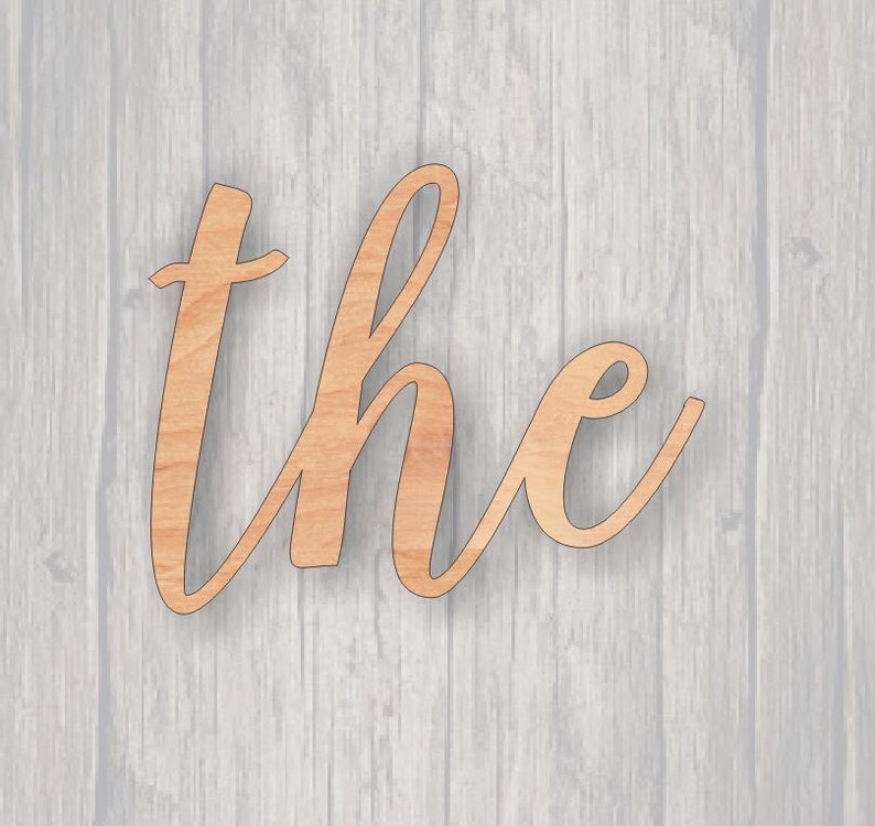 The. Unfinished Wood Cutout. Word Cutout. Laser Cutout. Wood | Etsy
