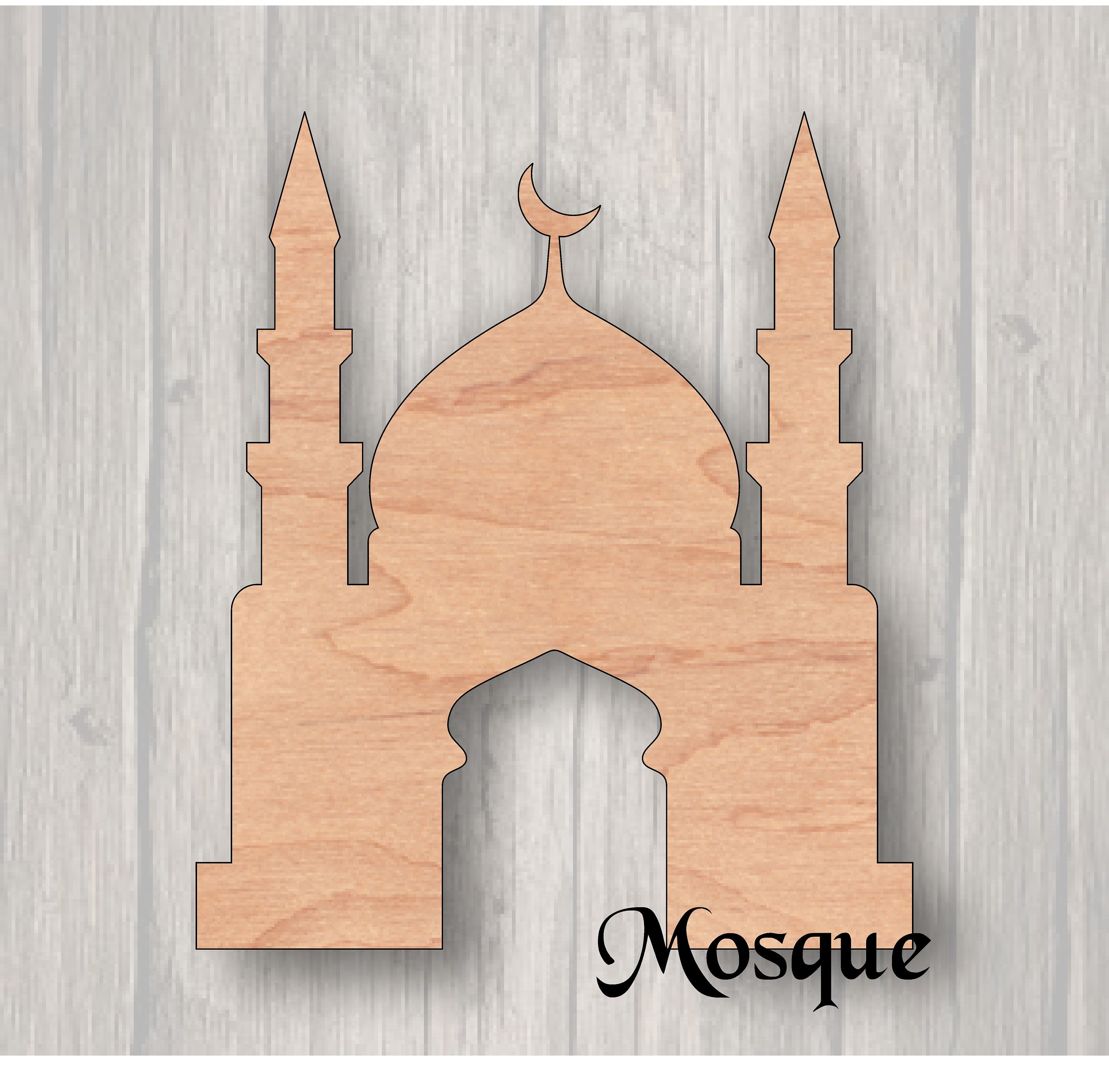 Mosque. Unfinished Wood Cutout Wood Cutout. Laser Cutout. Wood | Etsy