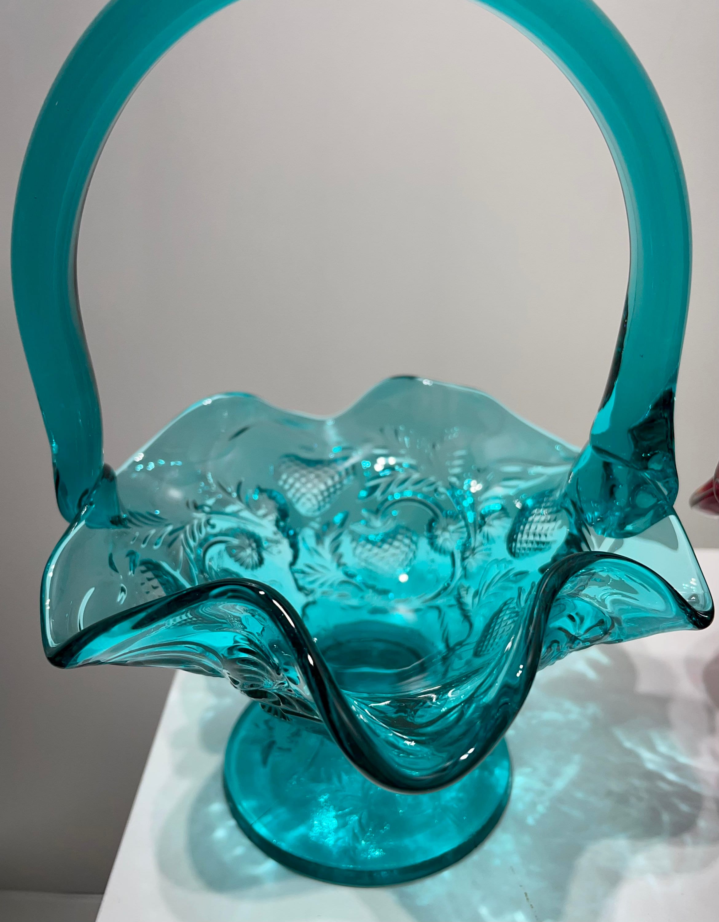 Fenton Inverted Strawberry Mini Glass Baskets/vintage Red & - Etsy