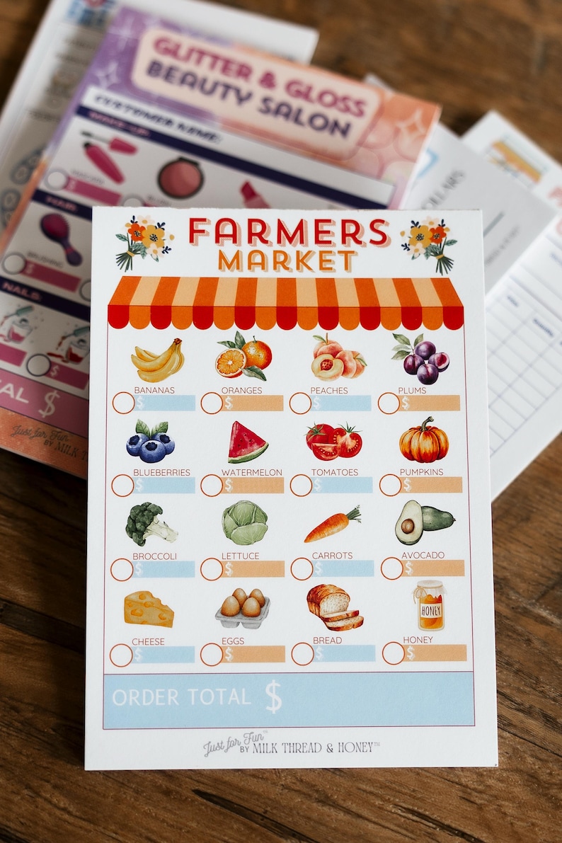 Kids Pretend Play Notepads: 8 Creative Themes - Ticket, Report Card ...