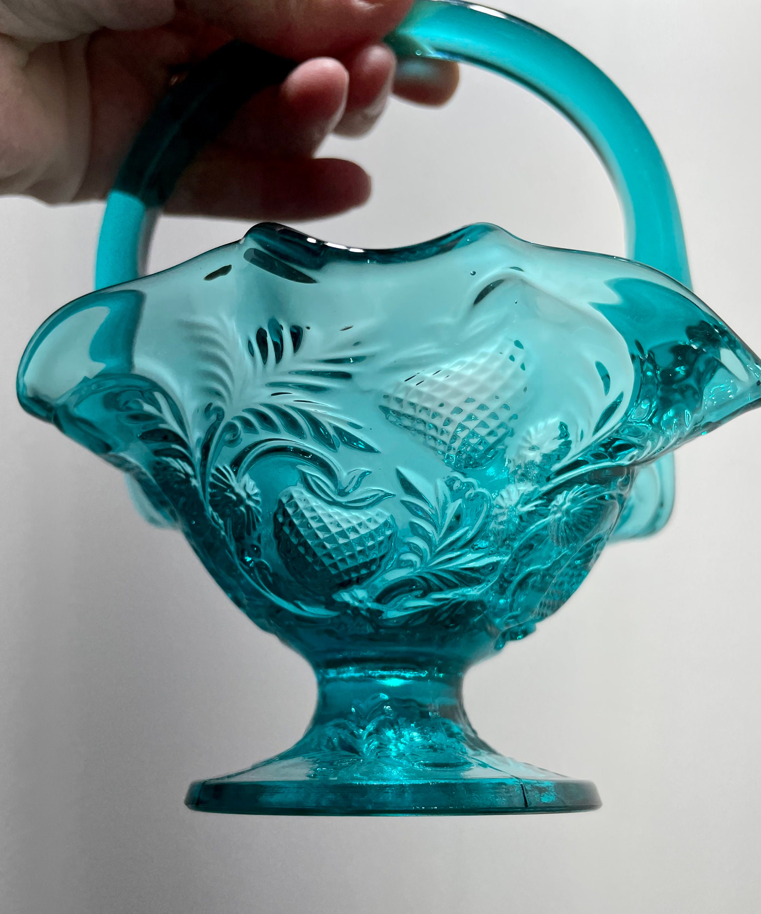 Fenton Inverted Strawberry Mini Glass Baskets/vintage Red & - Etsy