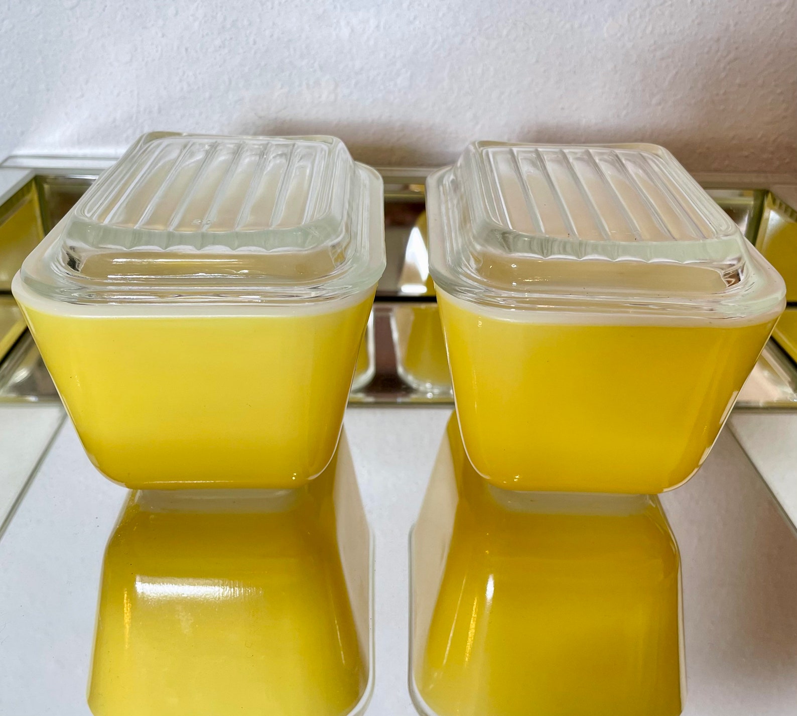 Rare Pyrex Daisy Pattern Complete Set of Refrigerator Dishes - Etsy