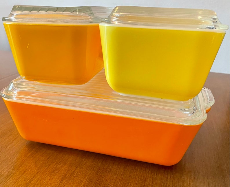 Rare Pyrex Daisy Pattern Complete Set of Refrigerator Dishes - Etsy