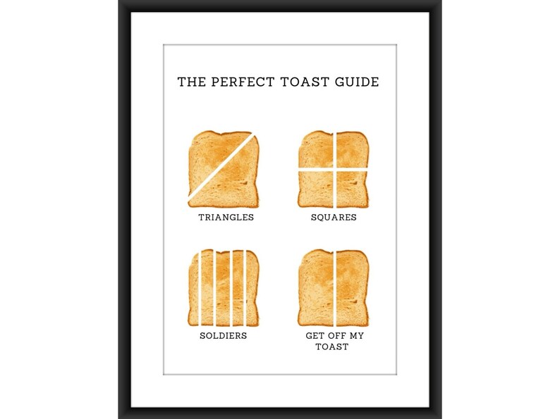 The Perfect Toast Guide Kitchen A4 Print Funny Humour Bread - Etsy