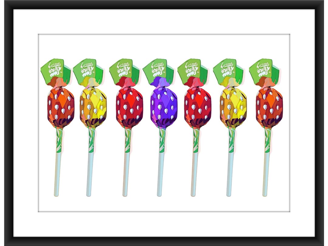 Fruit Pops Lolly Fun Nostalgia Retro Sweets Food Art A4 Print, Poster ...