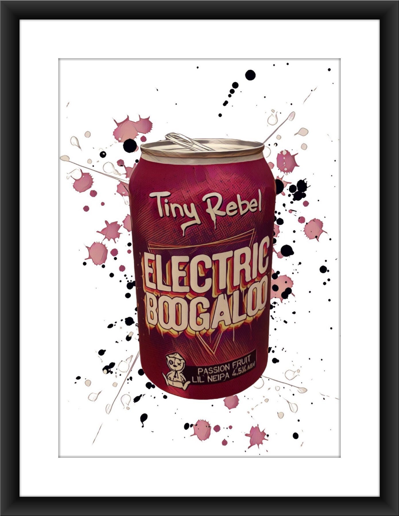 IPA Craft Beer Can Tiny Rebel Print Pink Black Grey Silver - Etsy UK