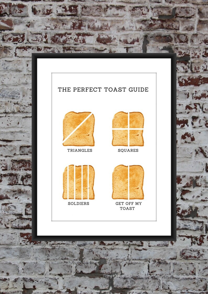 The Perfect Toast Guide Kitchen A4 Print Funny Humour Bread - Etsy