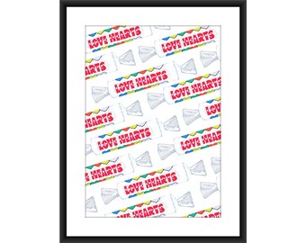 Bubble Gum Print Nostalgia Retro Sweets Food Art A4 Print, Poster ...