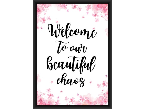 Welcome Home Signpretty Pink Bold Text A4 Poster Phrasewall - Etsy
