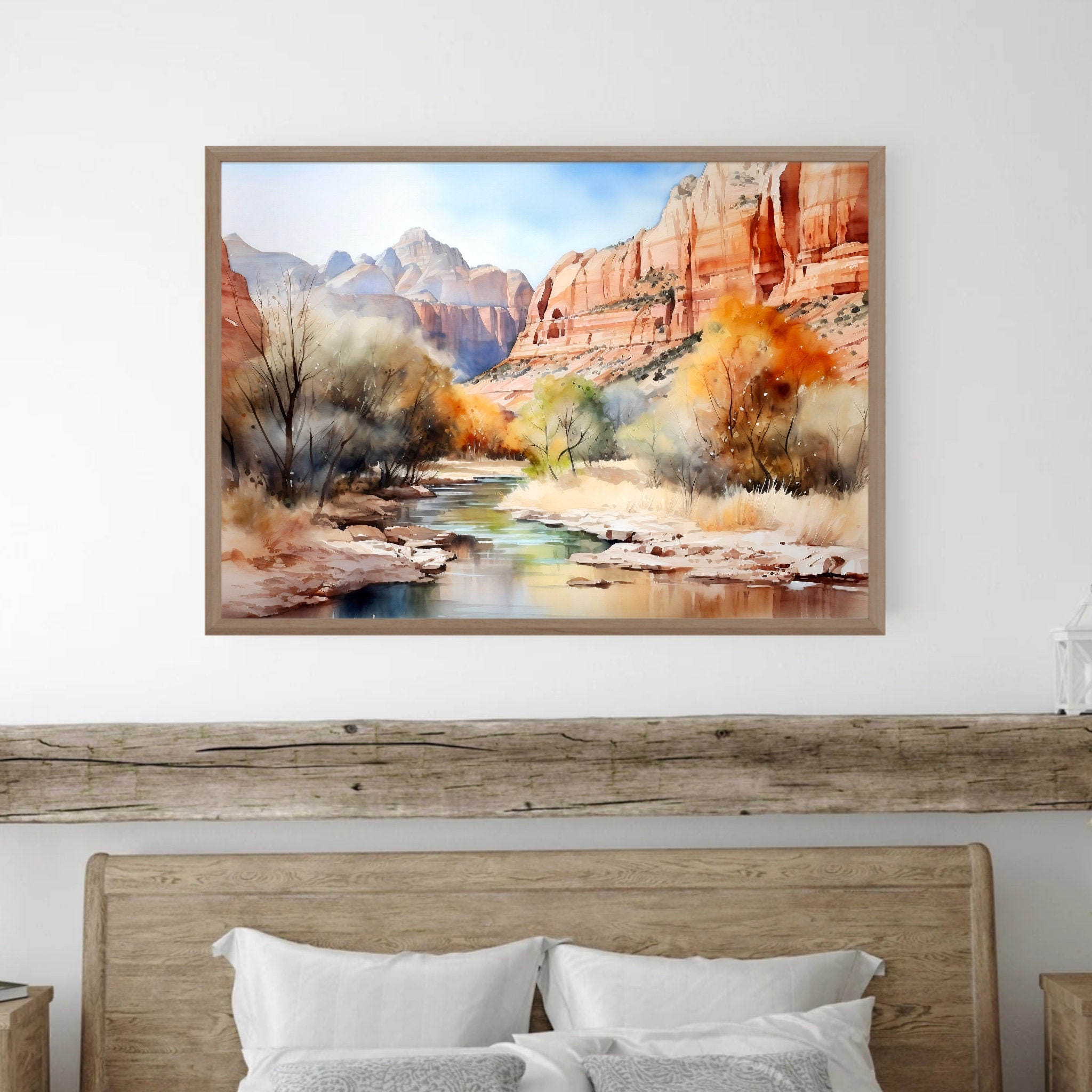 Zion National Park Art Zion National Park Painting Zion - Etsy