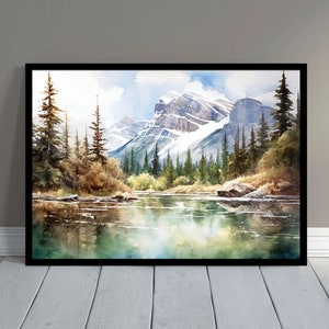 Banff National Park Canada Art Print, Banff National Park Painting ...