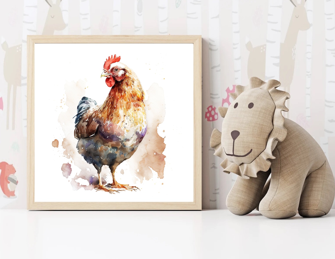 Chicken Art Chicken Print Chicken Decor Chicken Art Print - Etsy