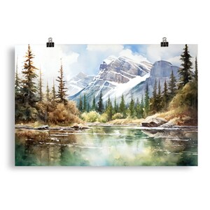 Banff National Park Canada Art Print, Banff National Park Painting ...