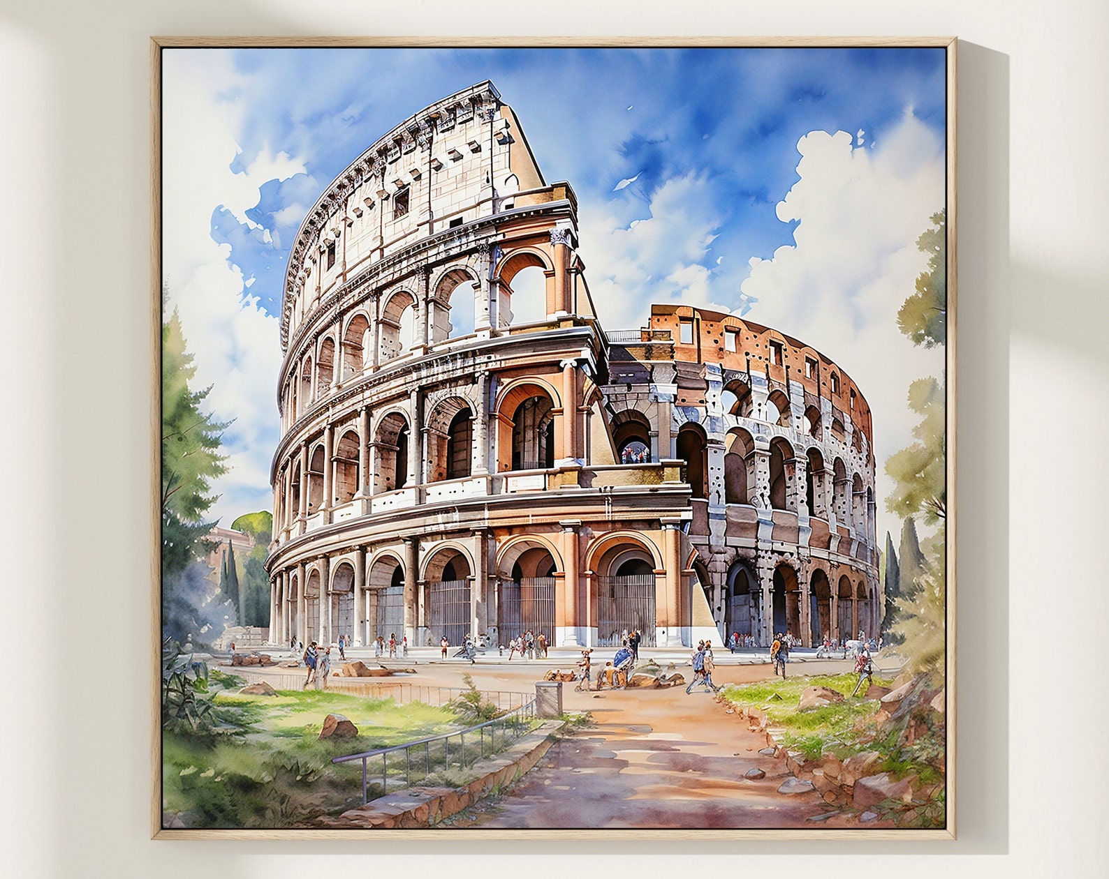 Colosseum Painting Rome Print Colosseum Print Rome Art Italy Wall Art ...