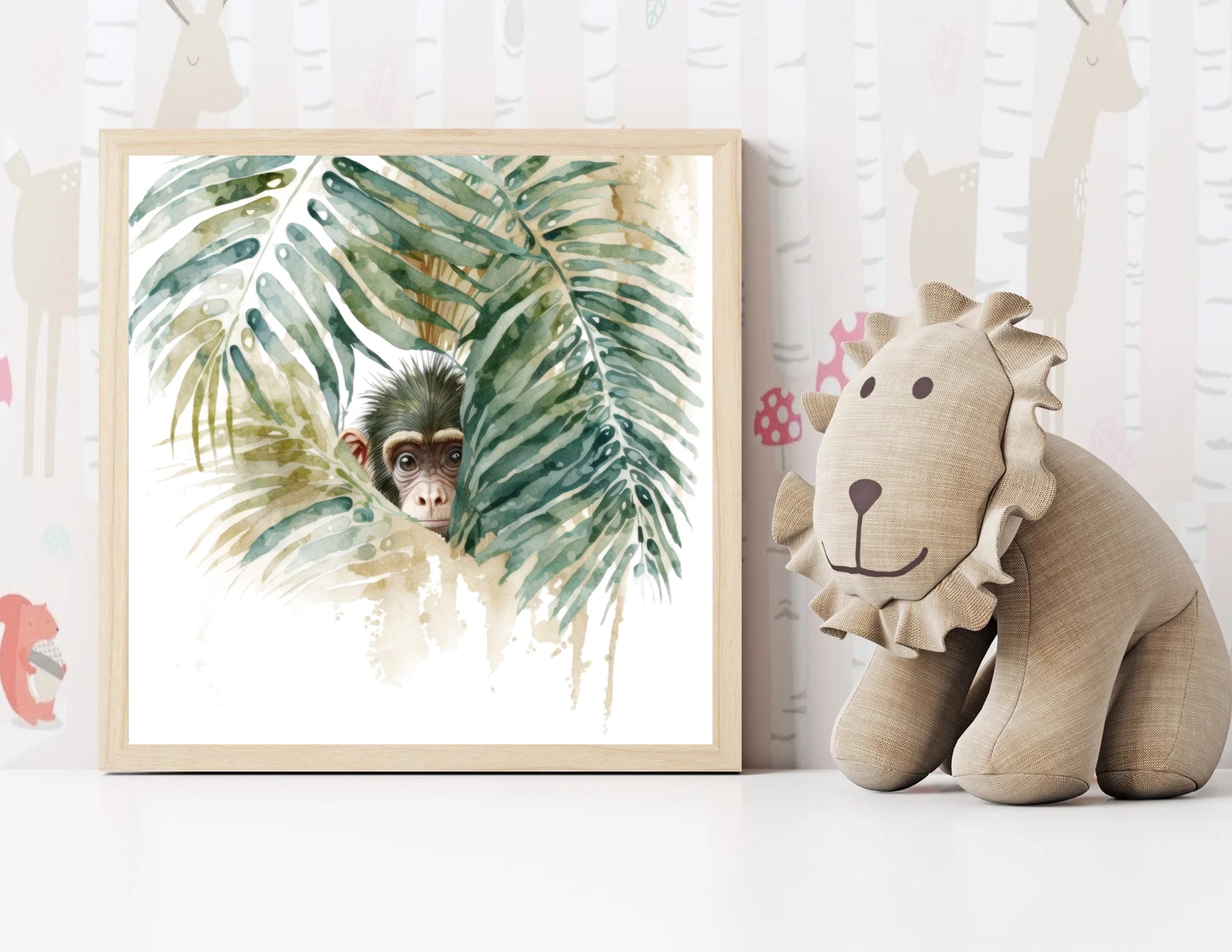 Monkey Art Monkey Painting Monkey Print Monkey Watercolor - Etsy