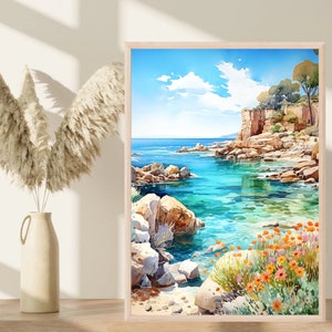 Cyprus Print, Cyprus Wall Art, Cyprus Poster, Cyprus Watercolor ...