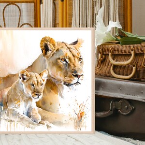Lioness Print, Lioness Wall Art, Safari Nursery Poster, Animal Kids ...