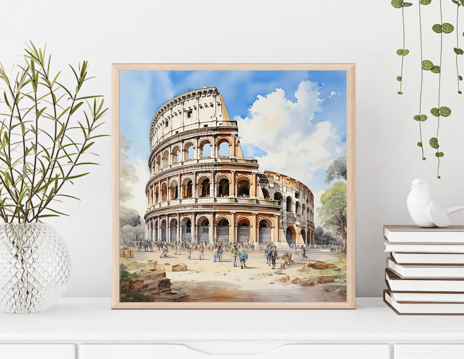 Colosseum Rome Art Print: Italy Wall Decor - Etsy