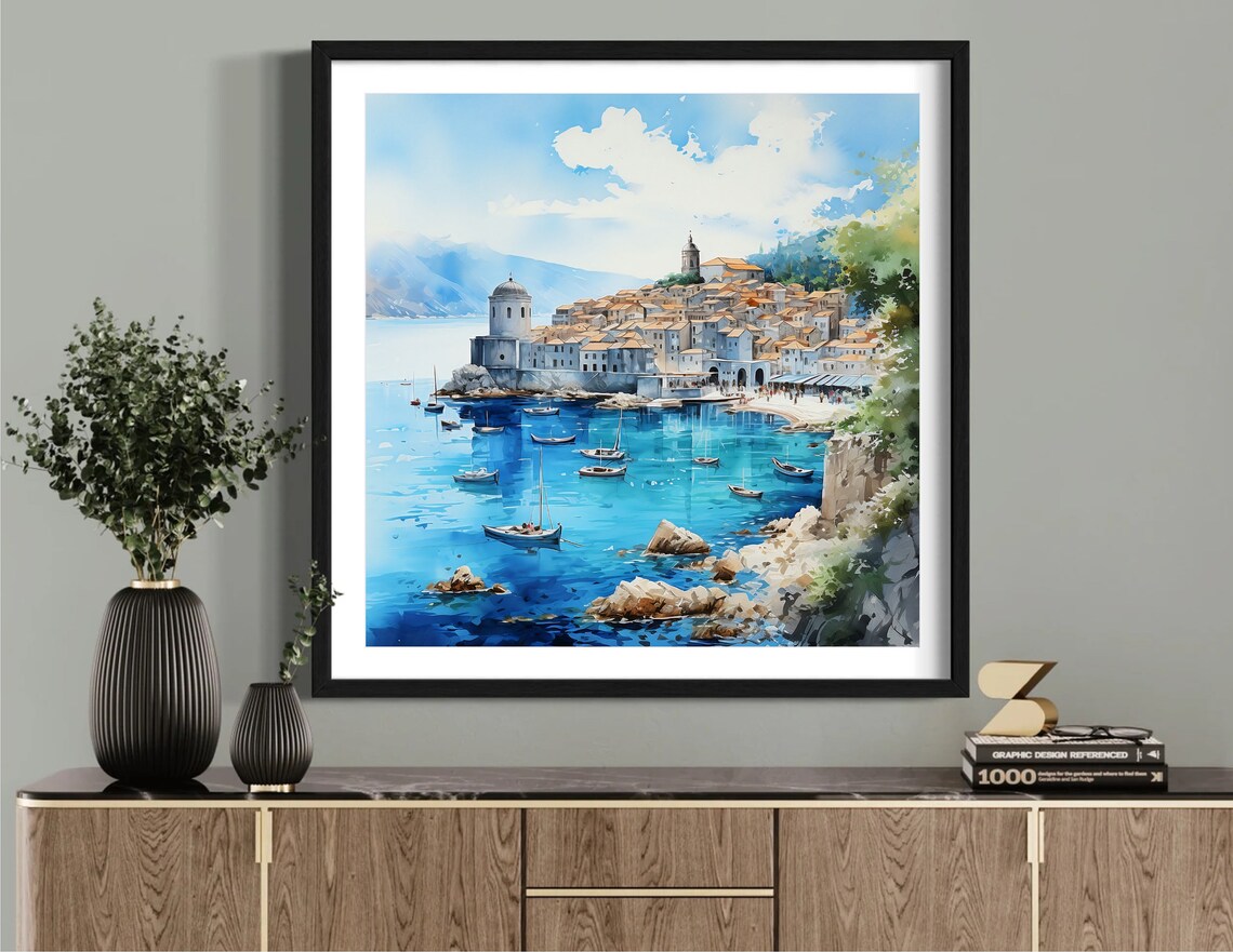 Dubrovnik Croatia Art Print: Coastal Landscape Wall Hanging - Etsy