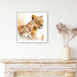 Lioness Print, Lioness Wall Art, Safari Nursery Poster, Animal Kids ...