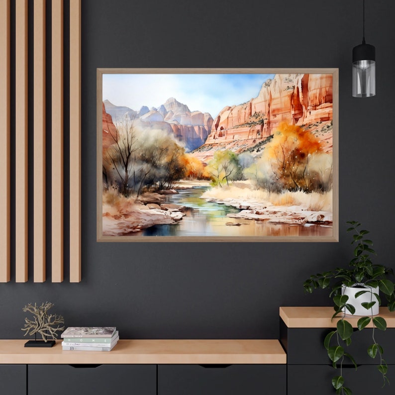 Zion National Park Art Zion National Park Painting Zion - Etsy