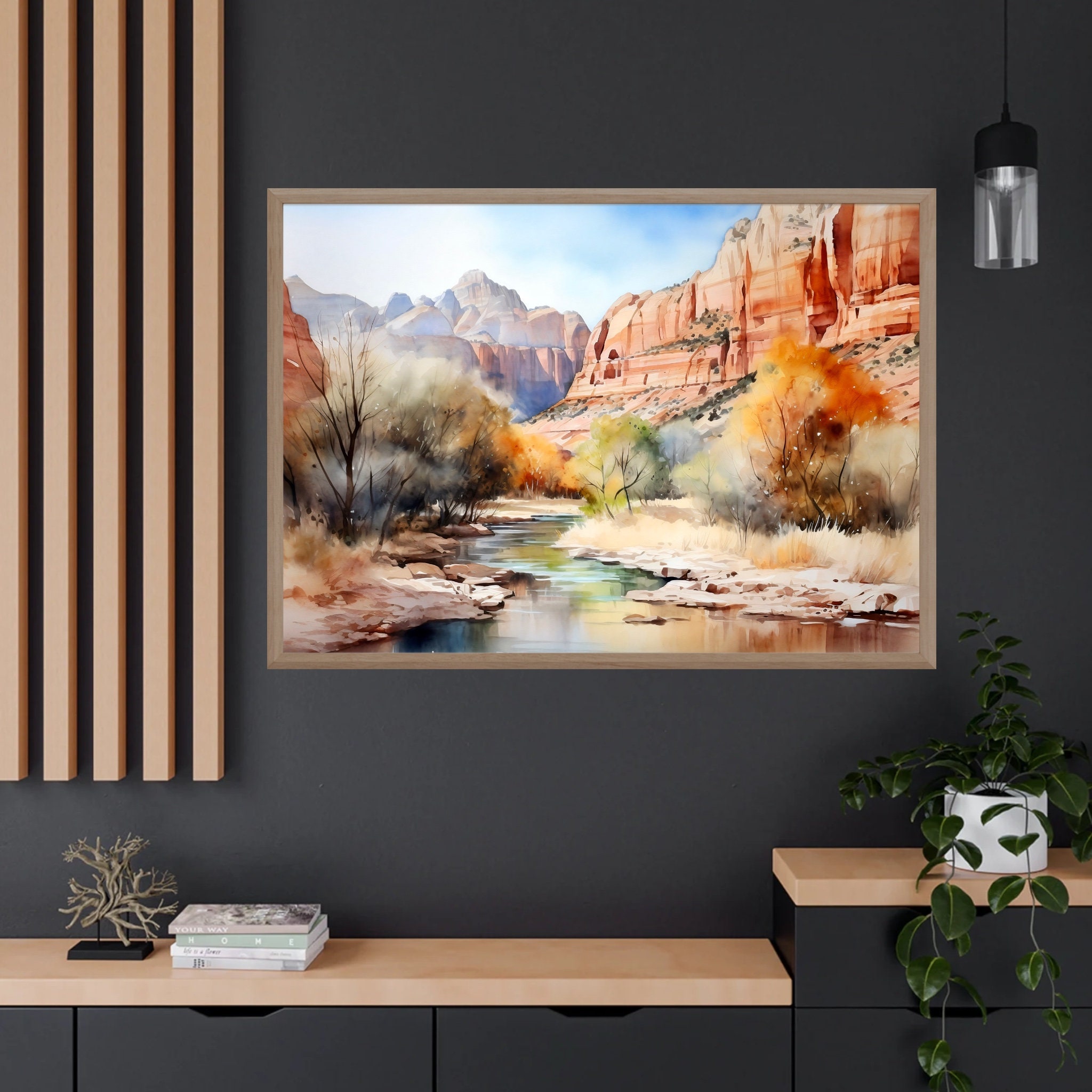 Zion National Park Art Zion National Park Painting Zion - Etsy