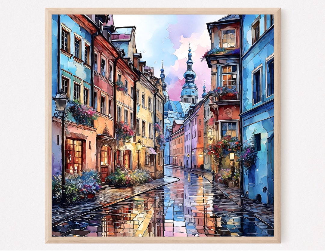 Warsaw Art Print, Warsaw Wall Art, Warsaw Old Town Poster, Warsaw ...