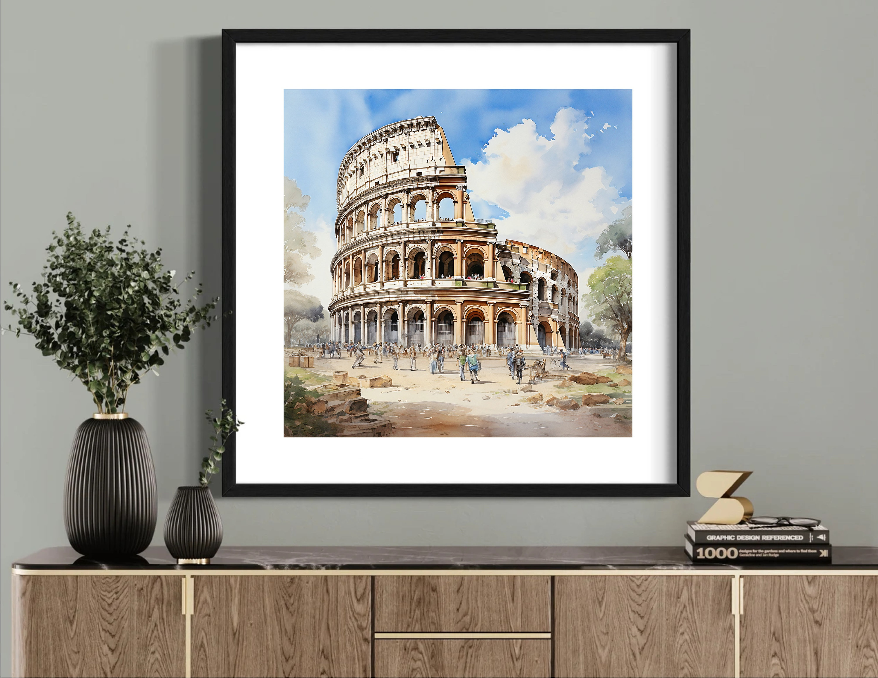 Colosseum Rome Art Print: Italy Wall Decor - Etsy
