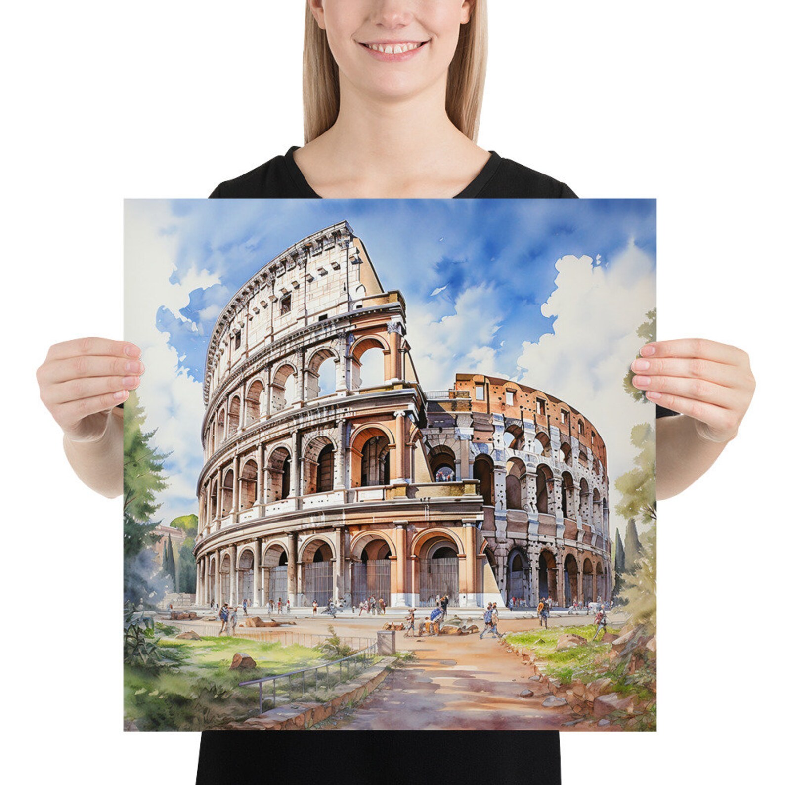 Colosseum Painting Rome Print Colosseum Print Rome Art Italy Wall Art ...