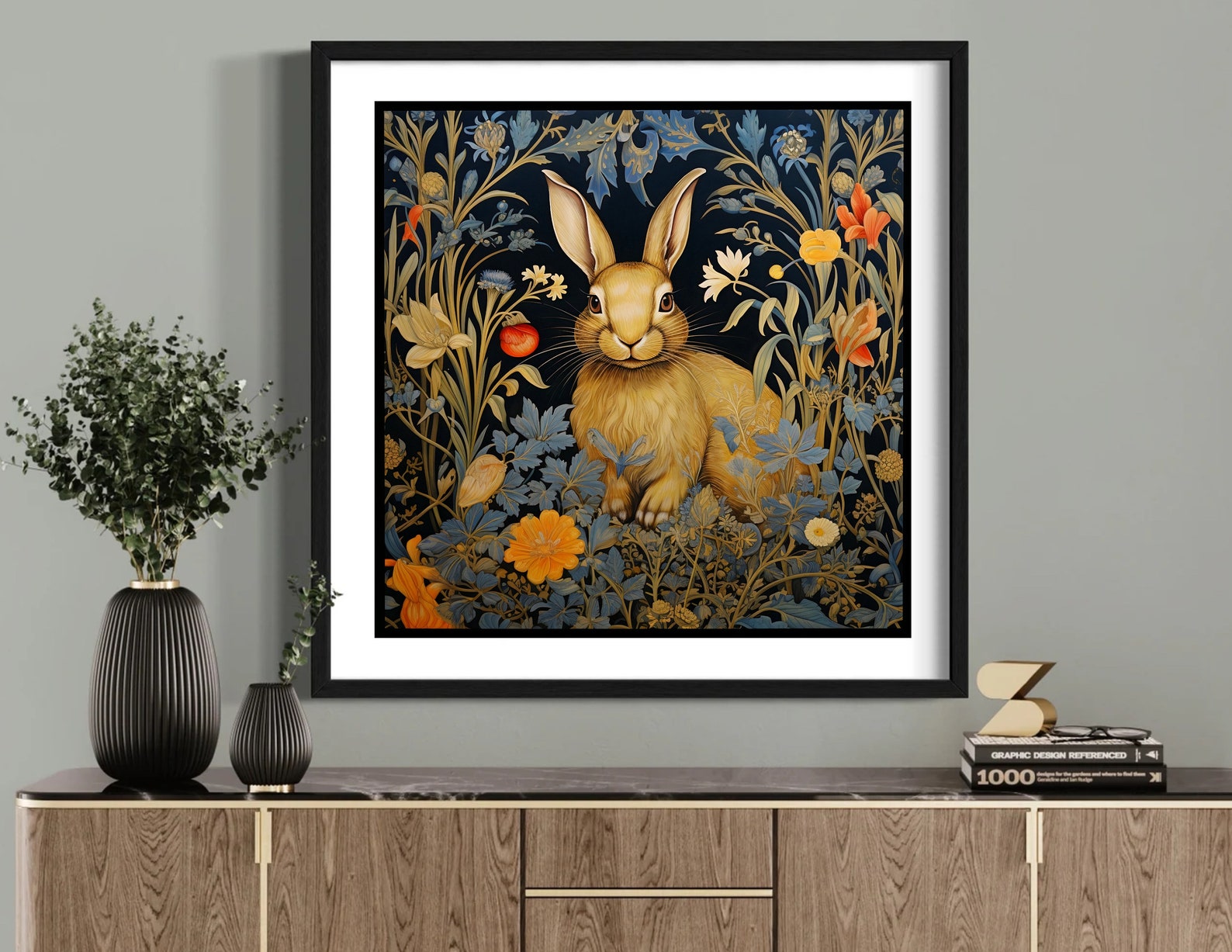 Rabbit Art Print, Animal Print, Bunny Decor, Rabbit Lover Gift, Living ...