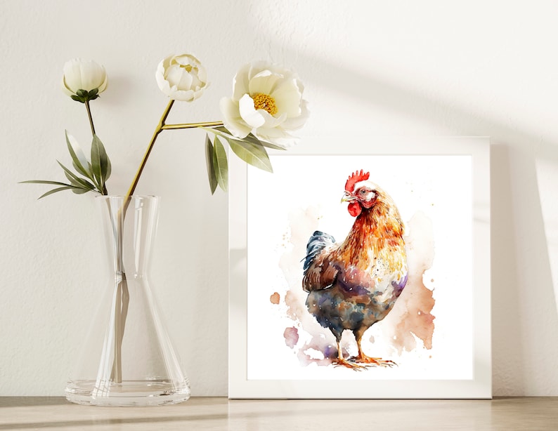 Chicken Art Chicken Print Chicken Decor Chicken Art Print - Etsy