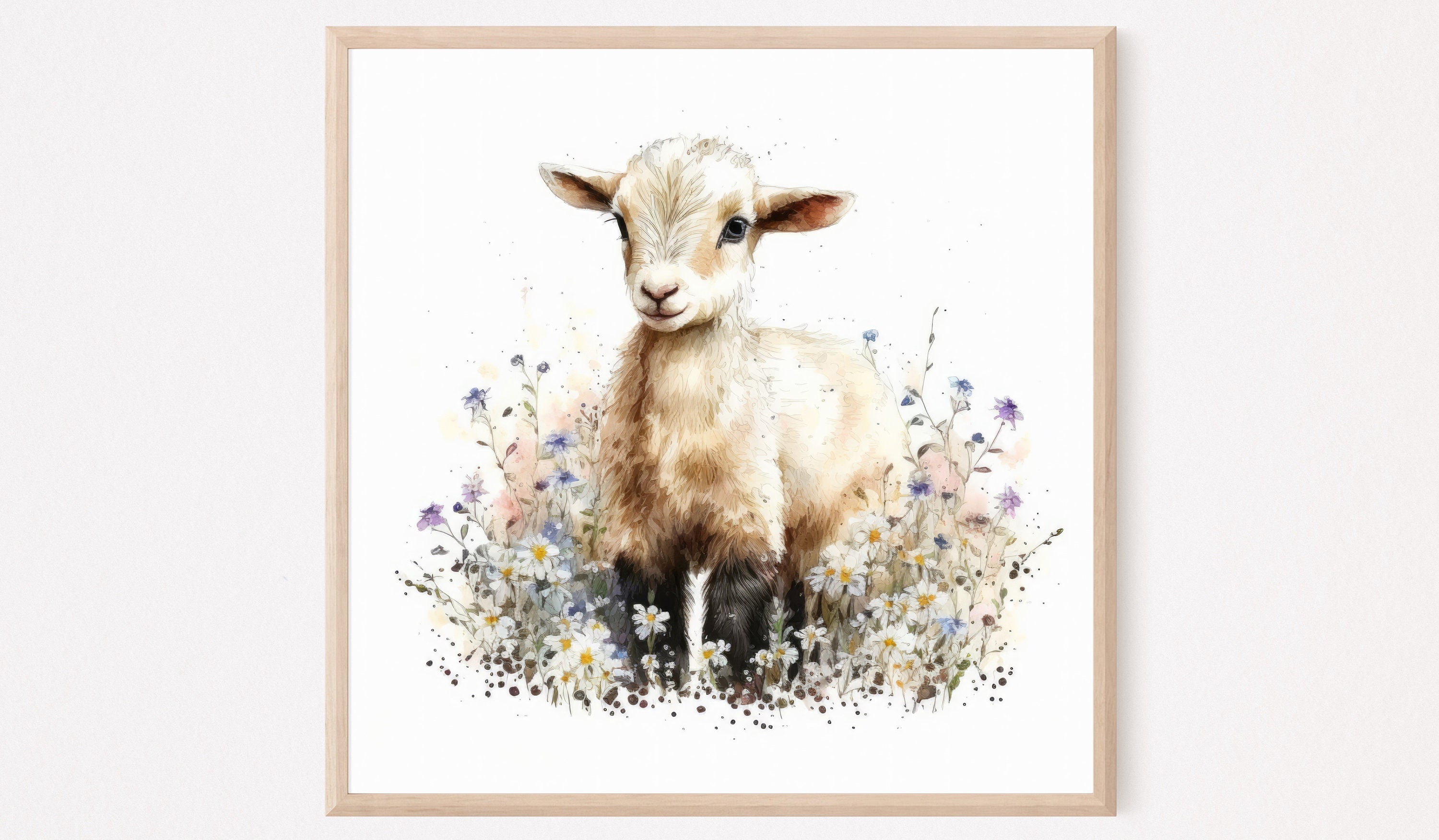 Goat Print Farm Animal Watercolor Print Farm Animal - Etsy