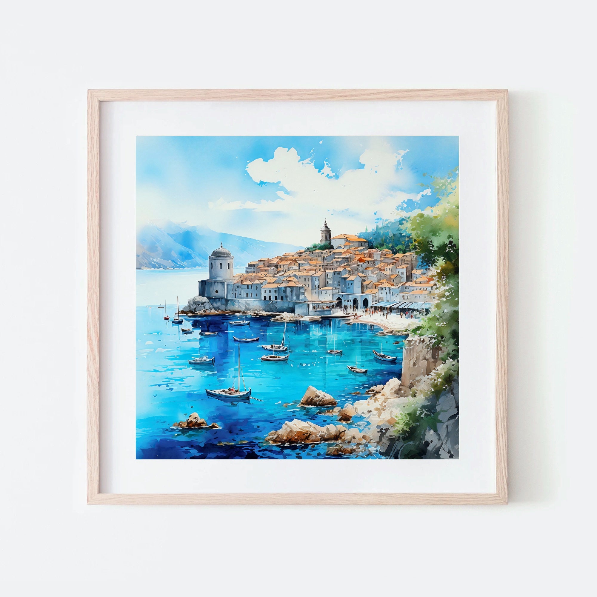 Dubrovnik Croatia Art Print: Coastal Landscape Wall Hanging - Etsy