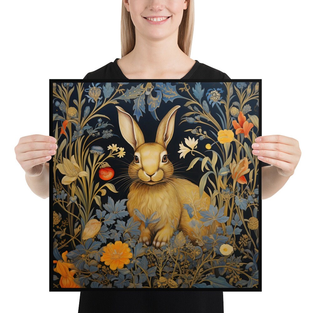 Rabbit Art Print, Animal Print, Bunny Decor, Rabbit Lover Gift, Living ...