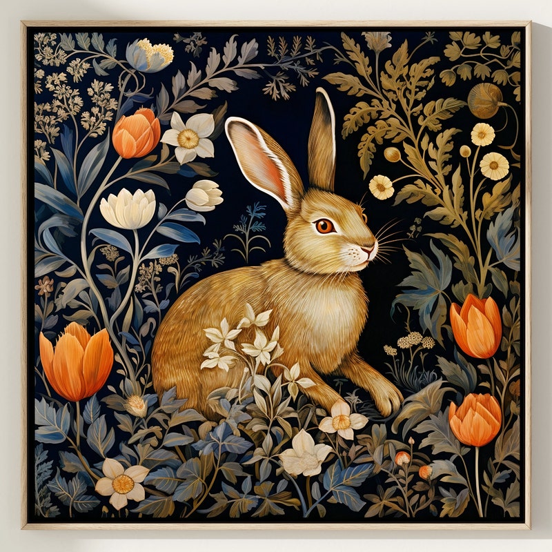 Rabbit Art Print - Etsy