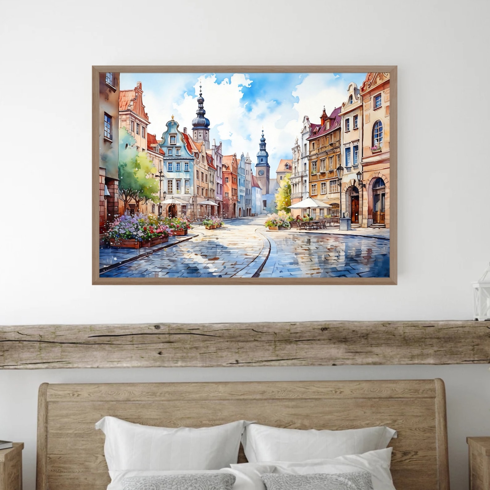 Warsaw Old Town Watercolor Art Print: Poland Travel Poster - Etsy
