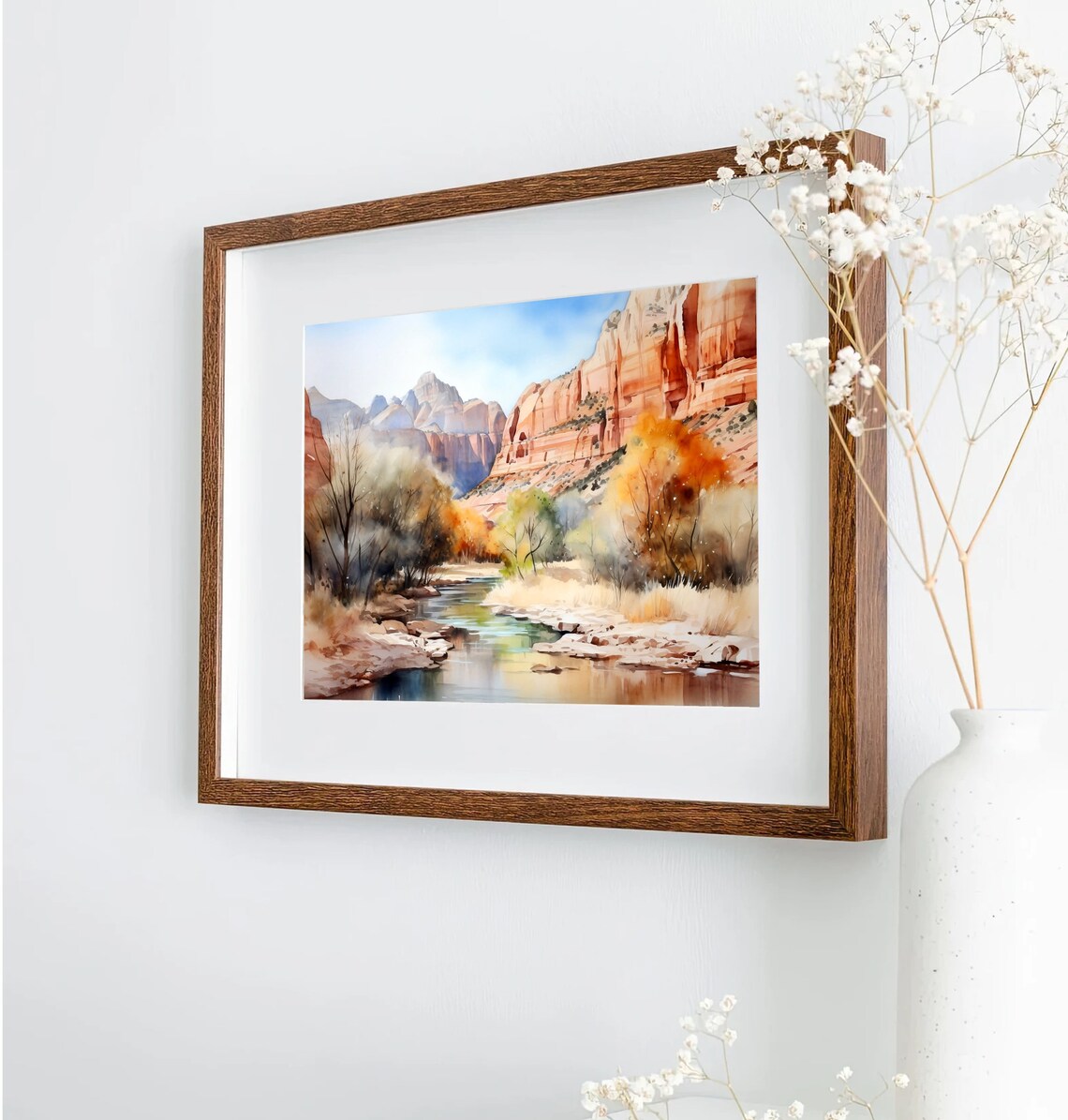 Zion National Park Art Zion National Park Painting Zion - Etsy