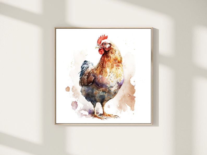 Chicken Art Chicken Print Chicken Decor Chicken Art Print - Etsy