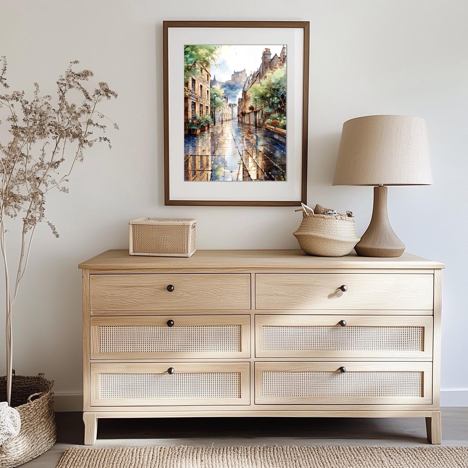 Edinburgh Castle Watercolor Art Print: Scotland Cityscape Home Decor - Etsy