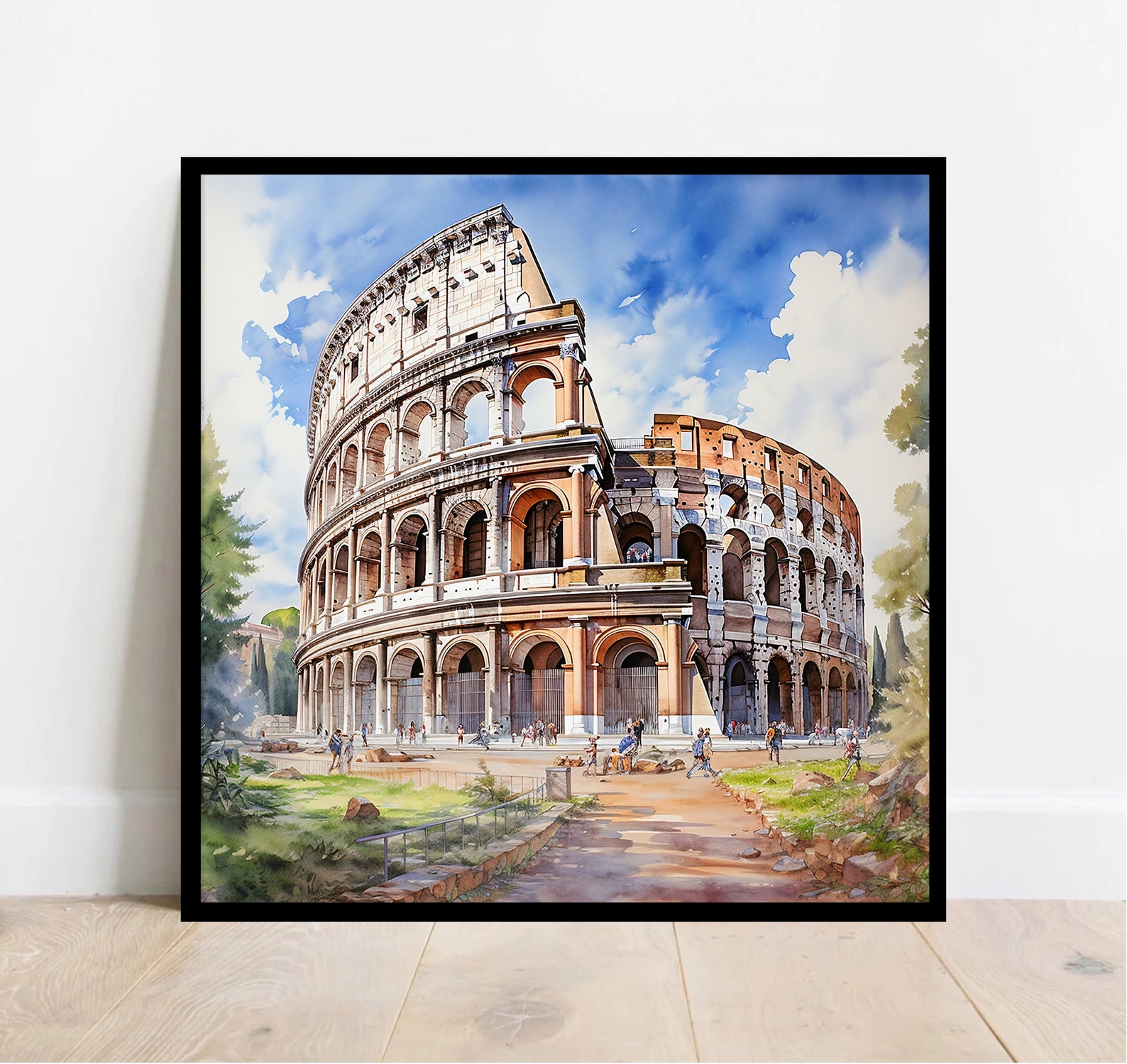 Colosseum Painting Rome Print Colosseum Print Rome Art Italy Wall Art ...