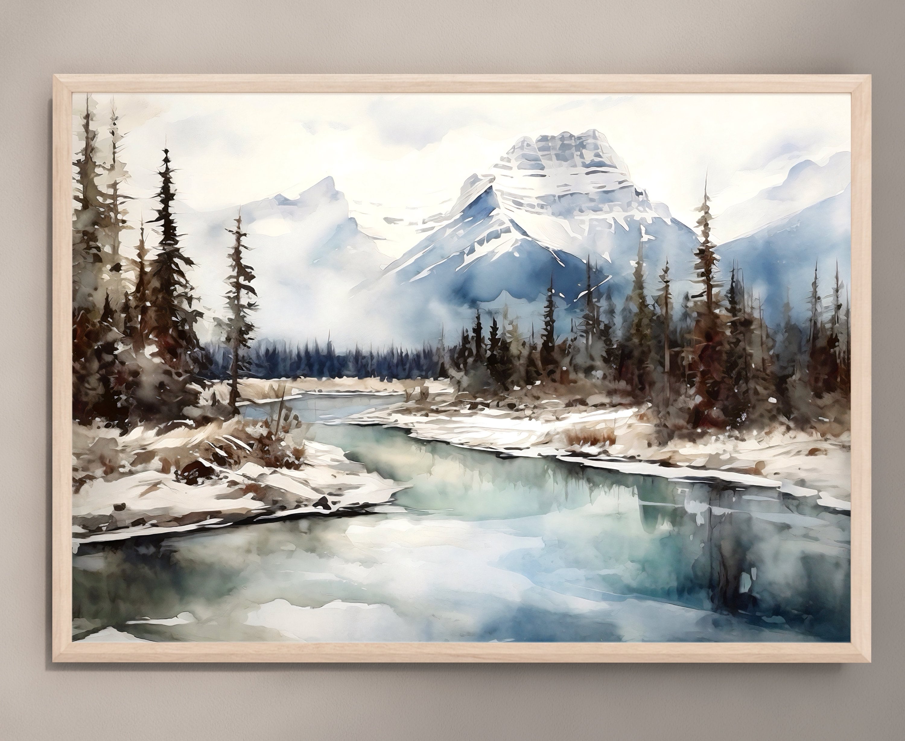 Banff National Park Canada Art Print, Banff National Park Painting ...