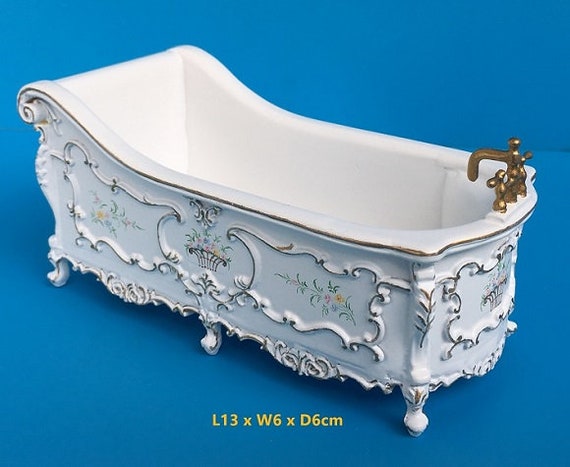 1:12 Scale JBM Miniature Hand Painted Baroque Style Bath Tub | Etsy