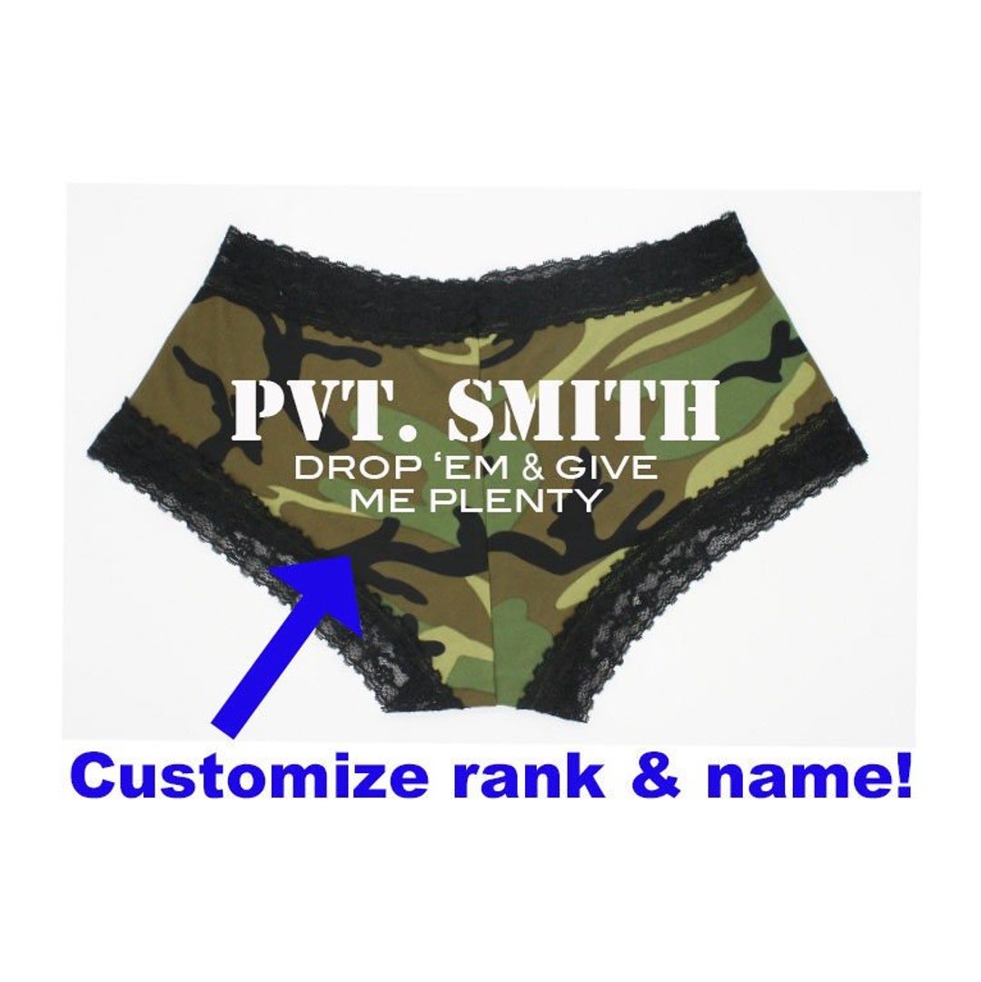 Custom Military Underwear. Lace Camo Panties. Camouflage Underwear ...