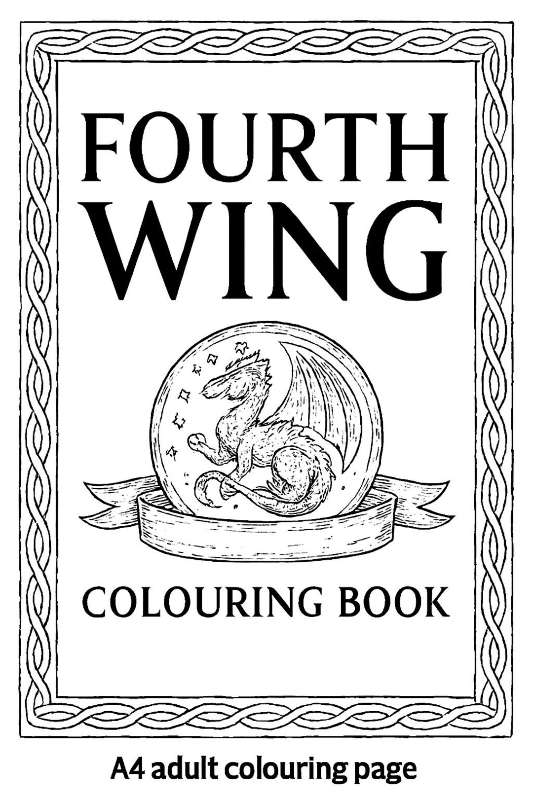 Fourth Wing Inspired Adult Colouring Pages - Digital Print - Etsy
